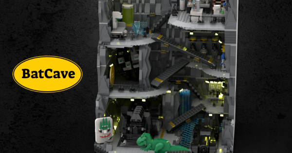 Custom Lego Batman Cave From the Skecth to a model of 4434 parts