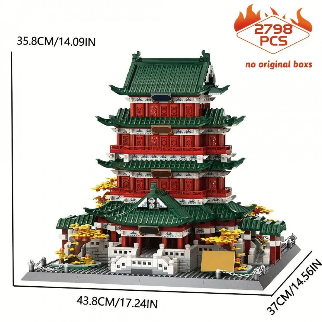 architecture famous pavilion of prince teng bricks toy - architecture ...