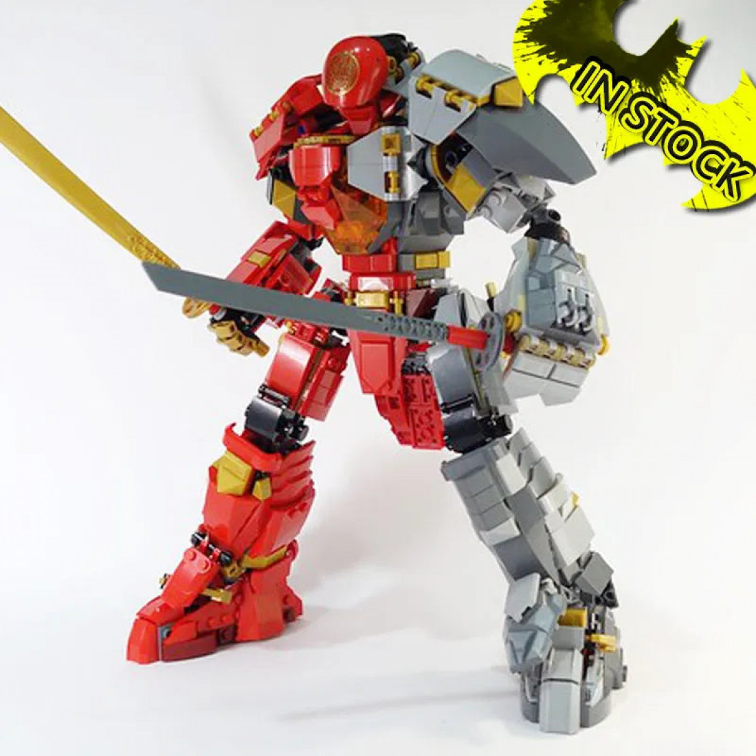 building block moc ninjago fire stone mech bricks toy 7182 - building ...