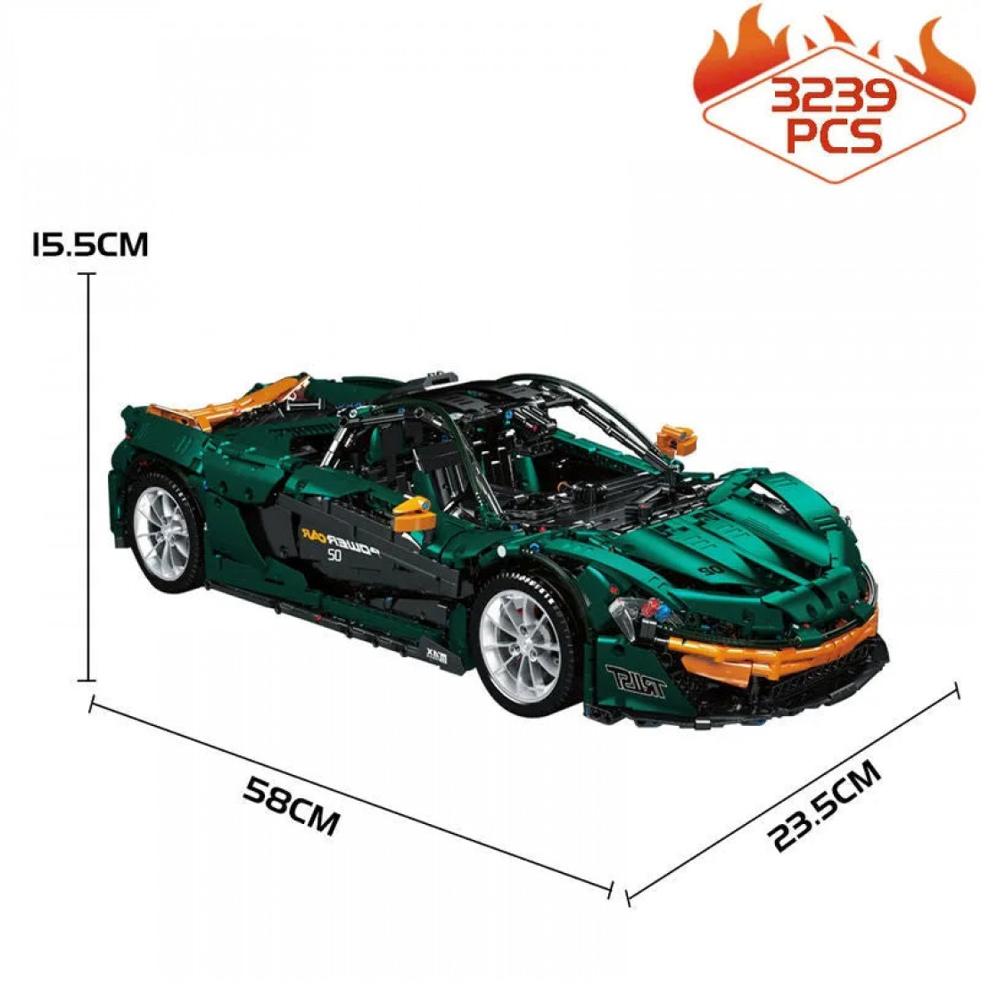 building blocks moc 13091 super hypercar p1 racing car bricks toy ...