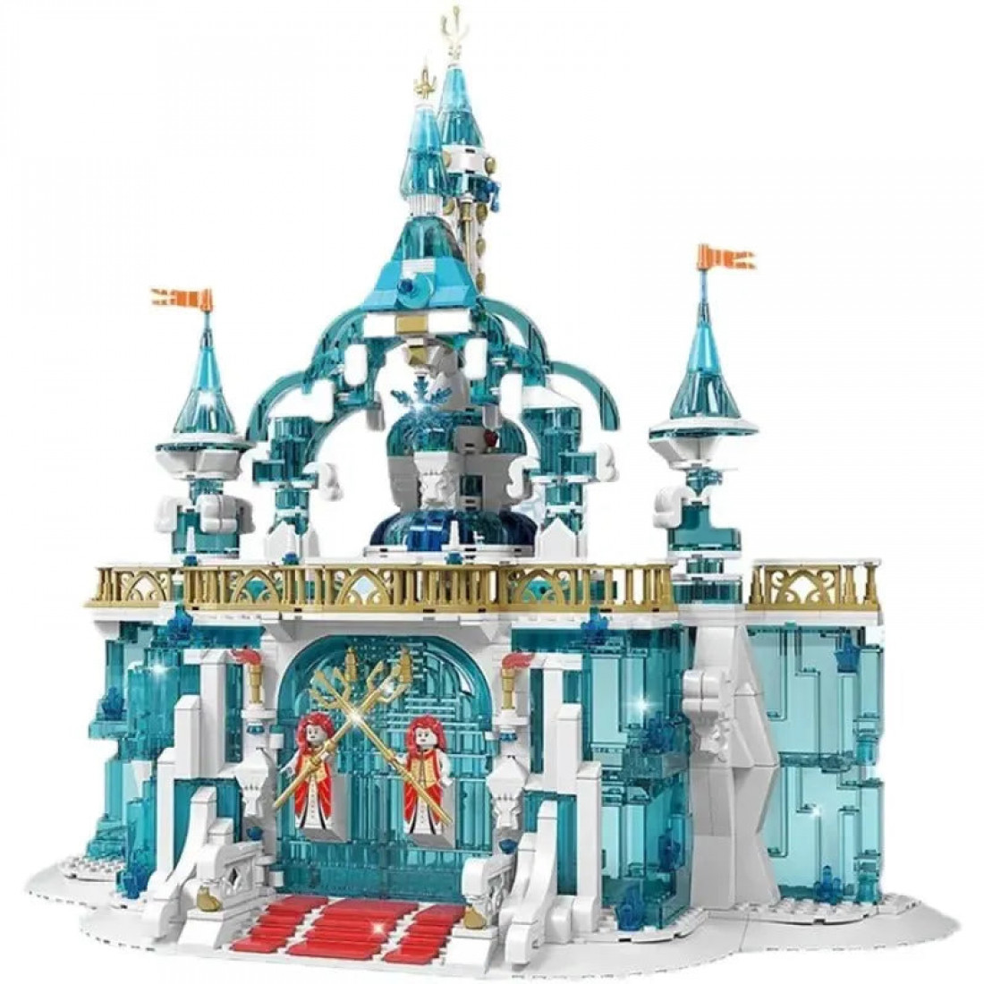 creative moc expert princess frozen entrance ice castle bricks toy ...