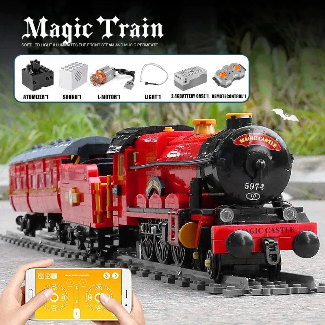 creator experts rc magic castle harry potter train bricks toy - creator ...