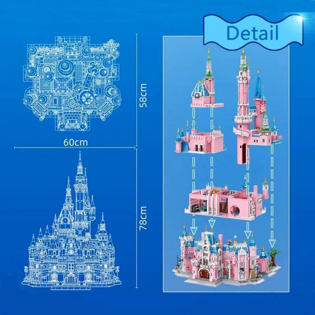 creator girl expert princess moc dream castle bricks toy - creator-girl ...