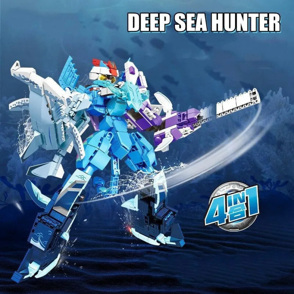 deep sea transforming mecha hunter robot bricks toys - deep-sea ...