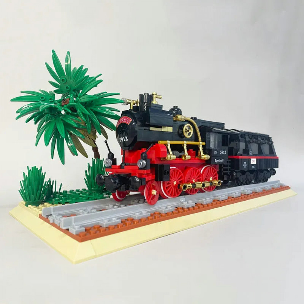 expert moc steam locomotive train bricks toys 59008 - expert-moc-steam ...