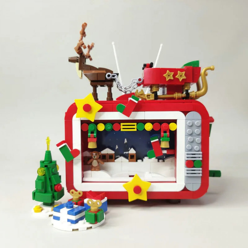 ideas christmas winter santa tv led bricks model kids toys - ideas ...