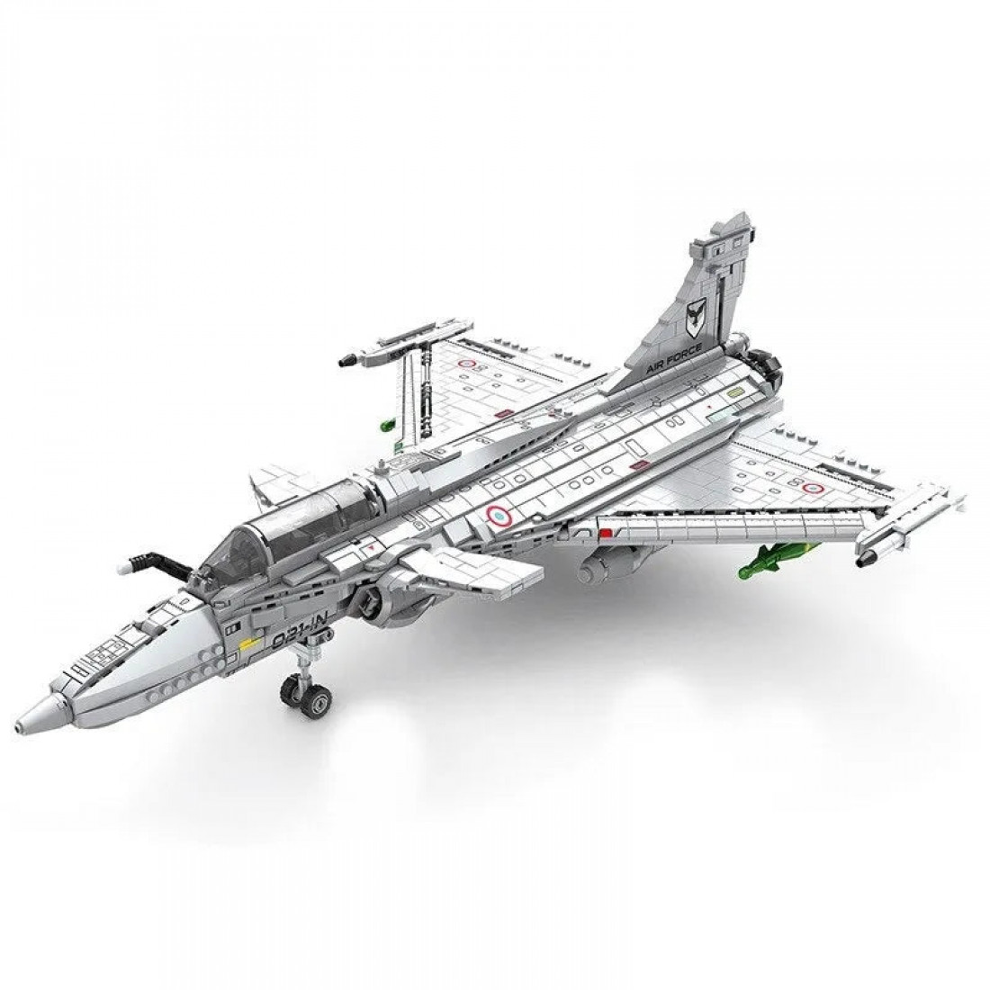 military aircraft moc rafale fighter jet plane bricks toy - military ...