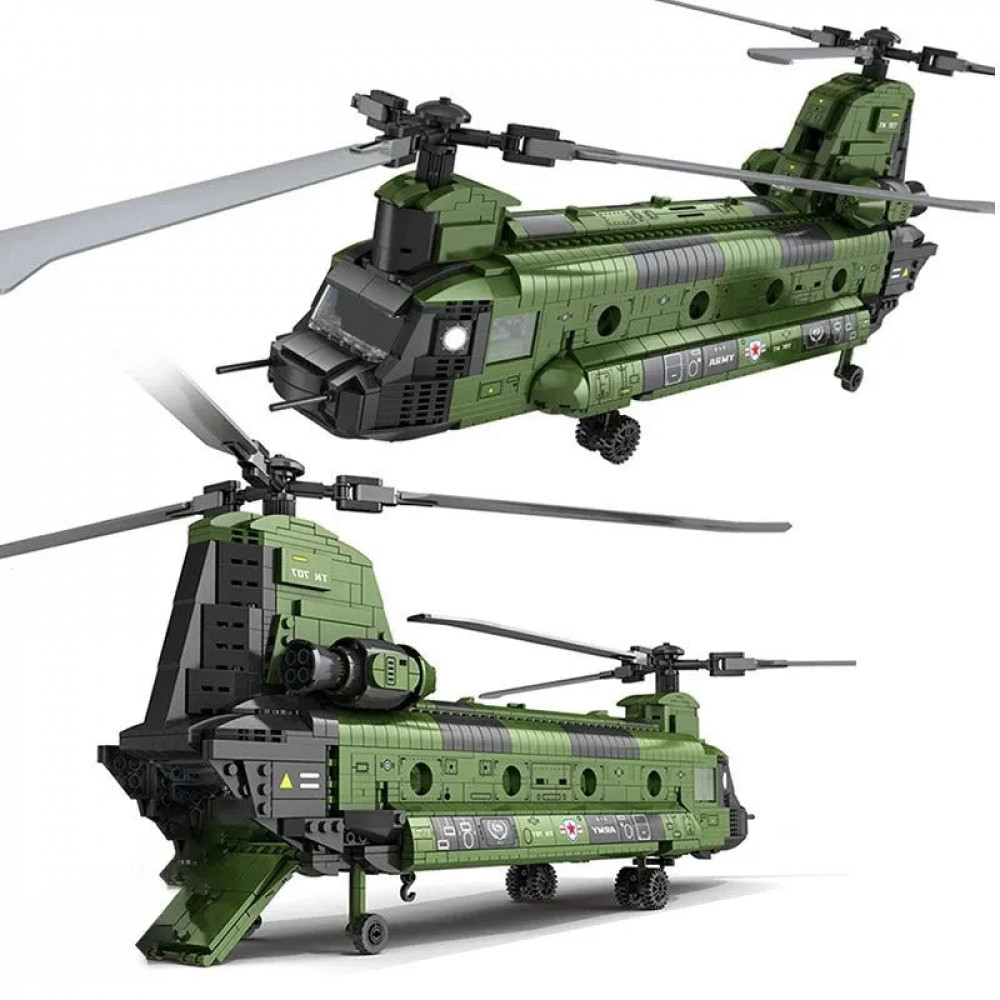 military ch-47 transport helicopter chinook bricks toy - military-ch-47 ...