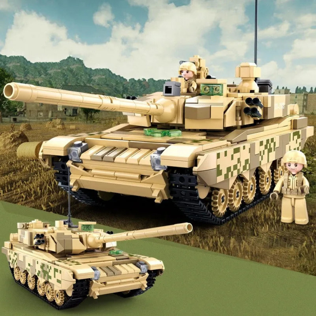 military moc 99a mbt main battle tank kids bricks toys