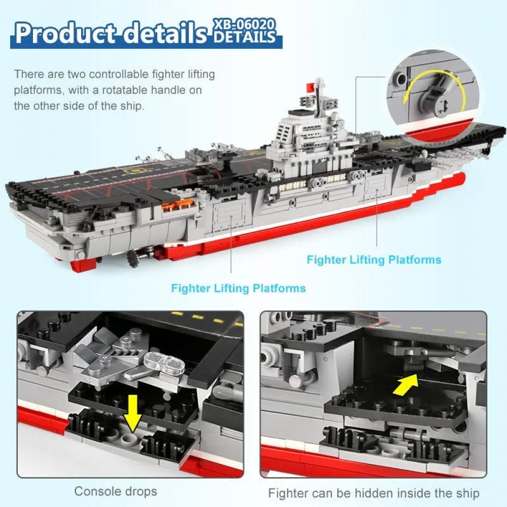 military moc chinese type 001 aircraft carrier ship bricks - military ...