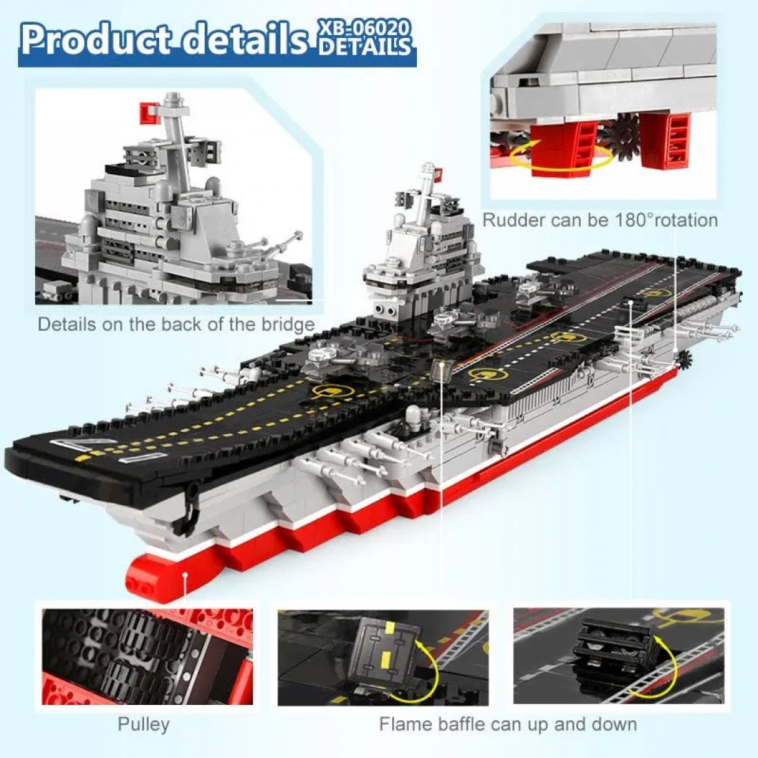 military moc chinese type 001 aircraft carrier ship bricks - military ...