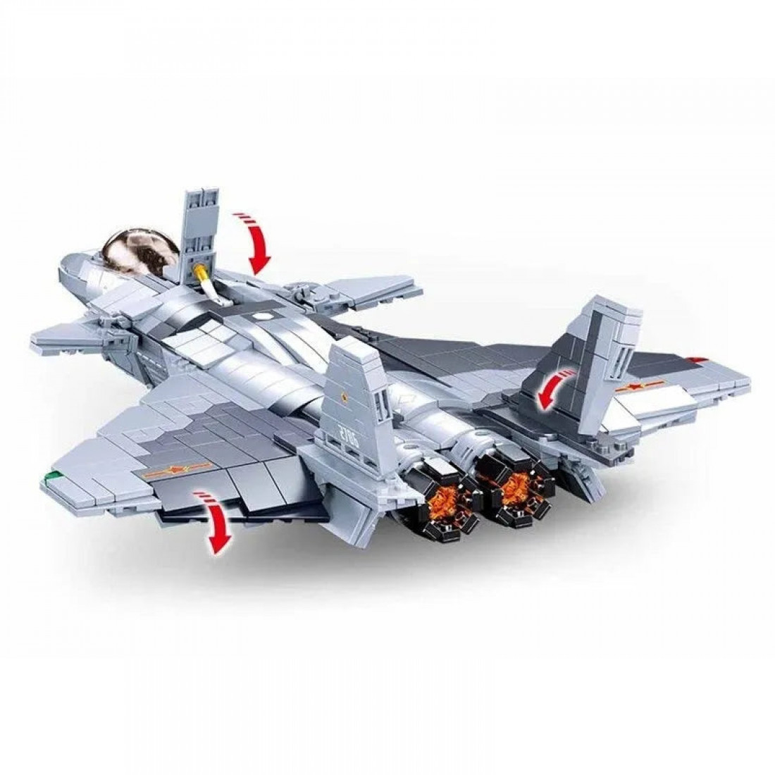 military moc j-20 stealth fighter aircraft bricks kids toy - military ...