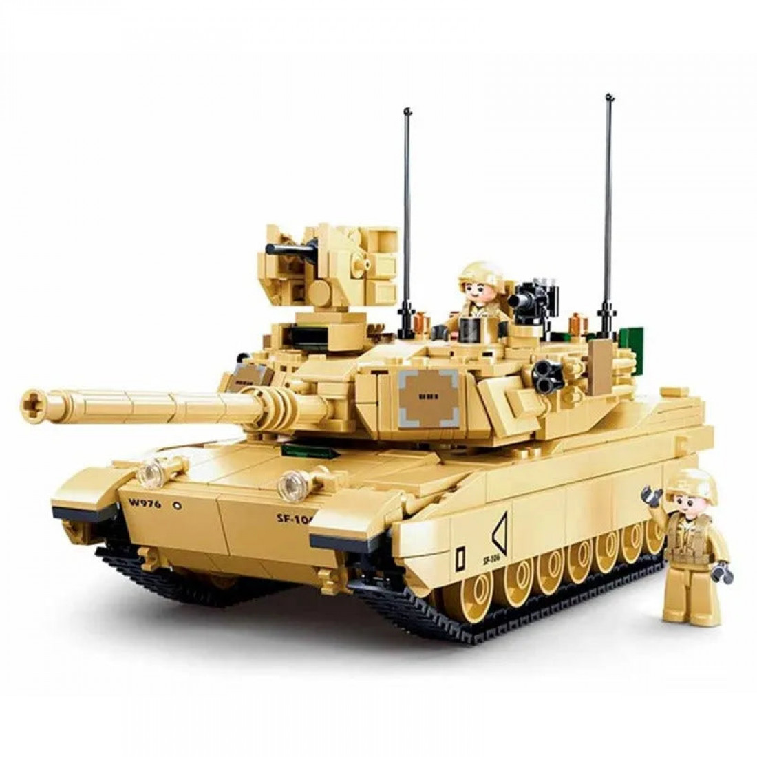 military moc m1a2 chariot v2 main battle tank bricks toys - military ...