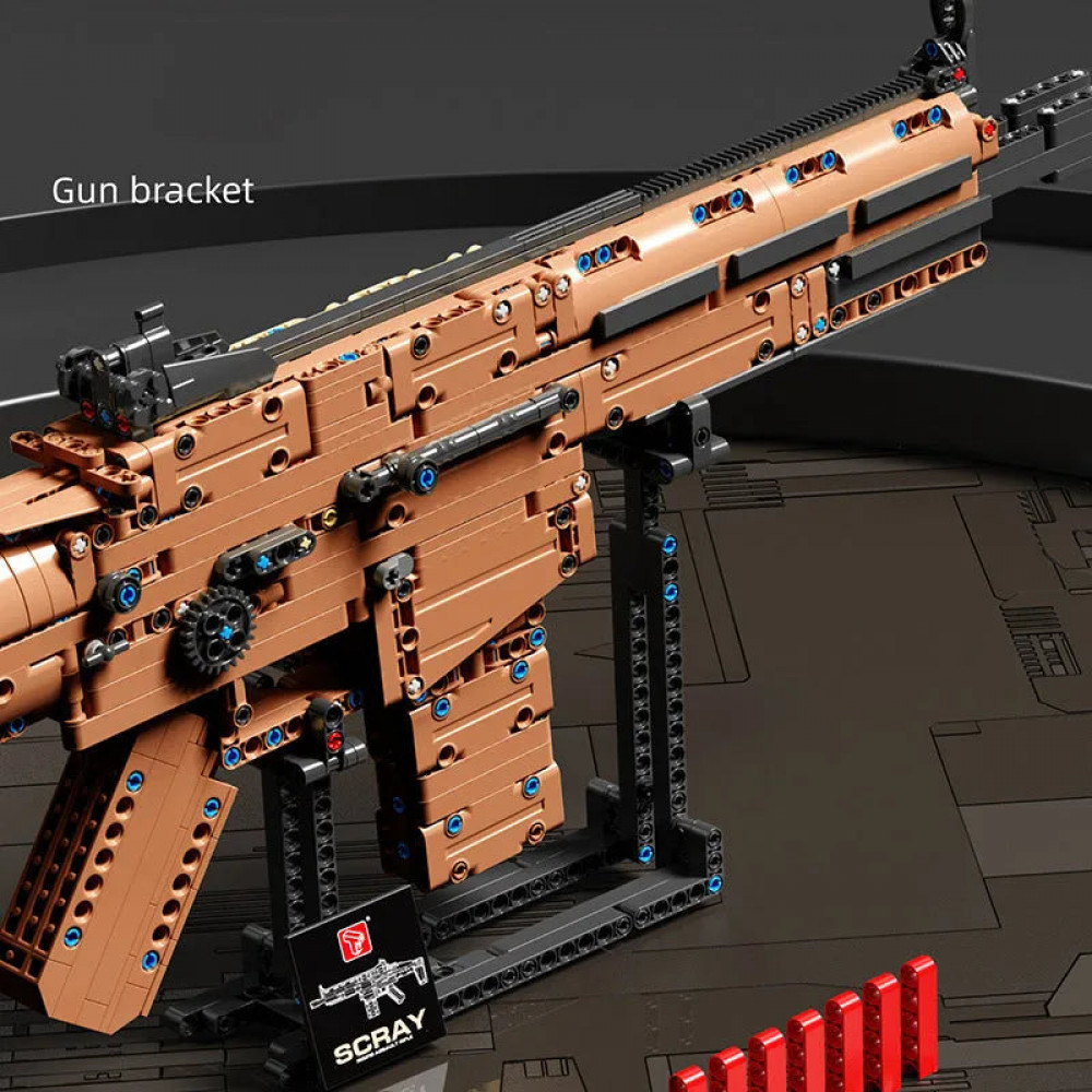 military moc scar assault rifle weapon bricks toy - military-moc-scar ...