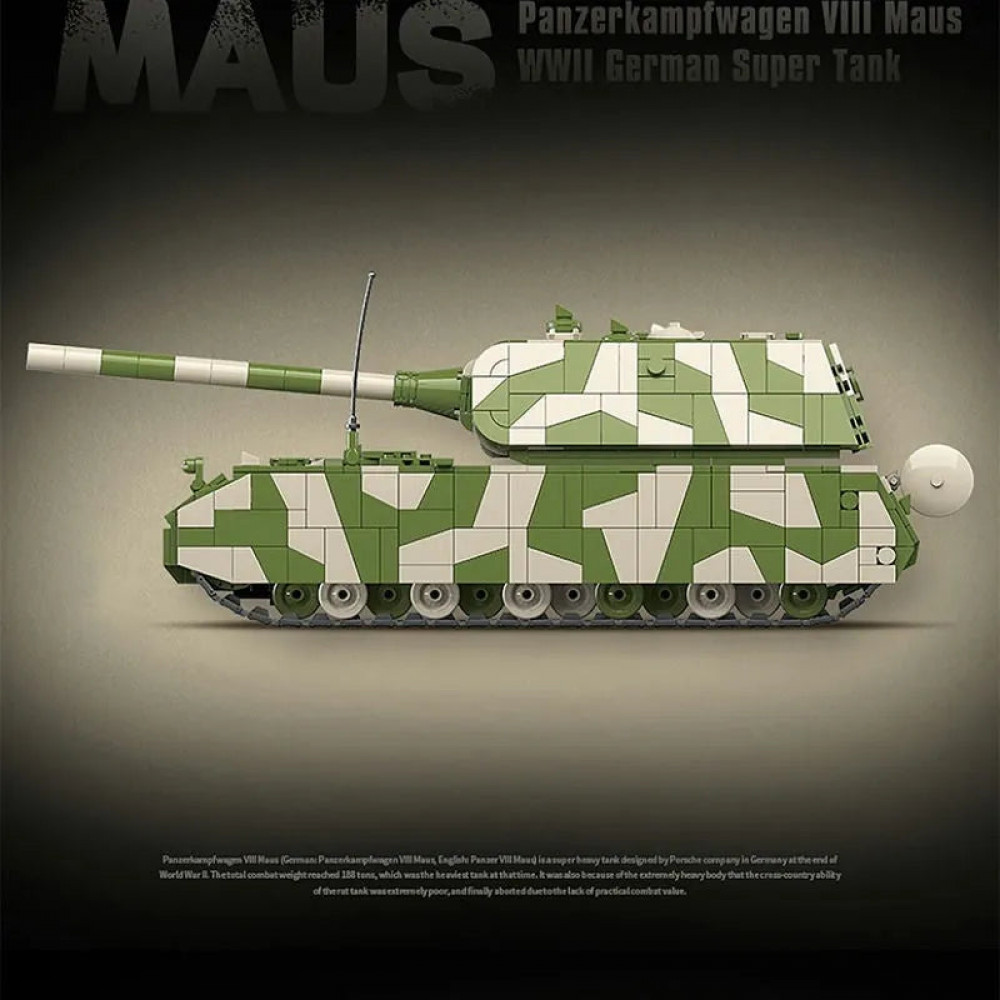 military moc ww2 german heavy main battle tank bricks toys - military ...