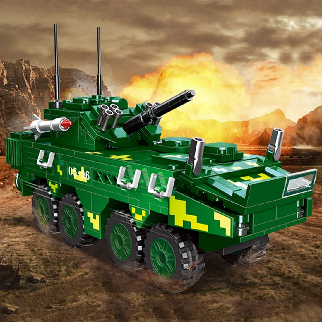 military type 09 armored infantry fighting vehicle bricks toy ...