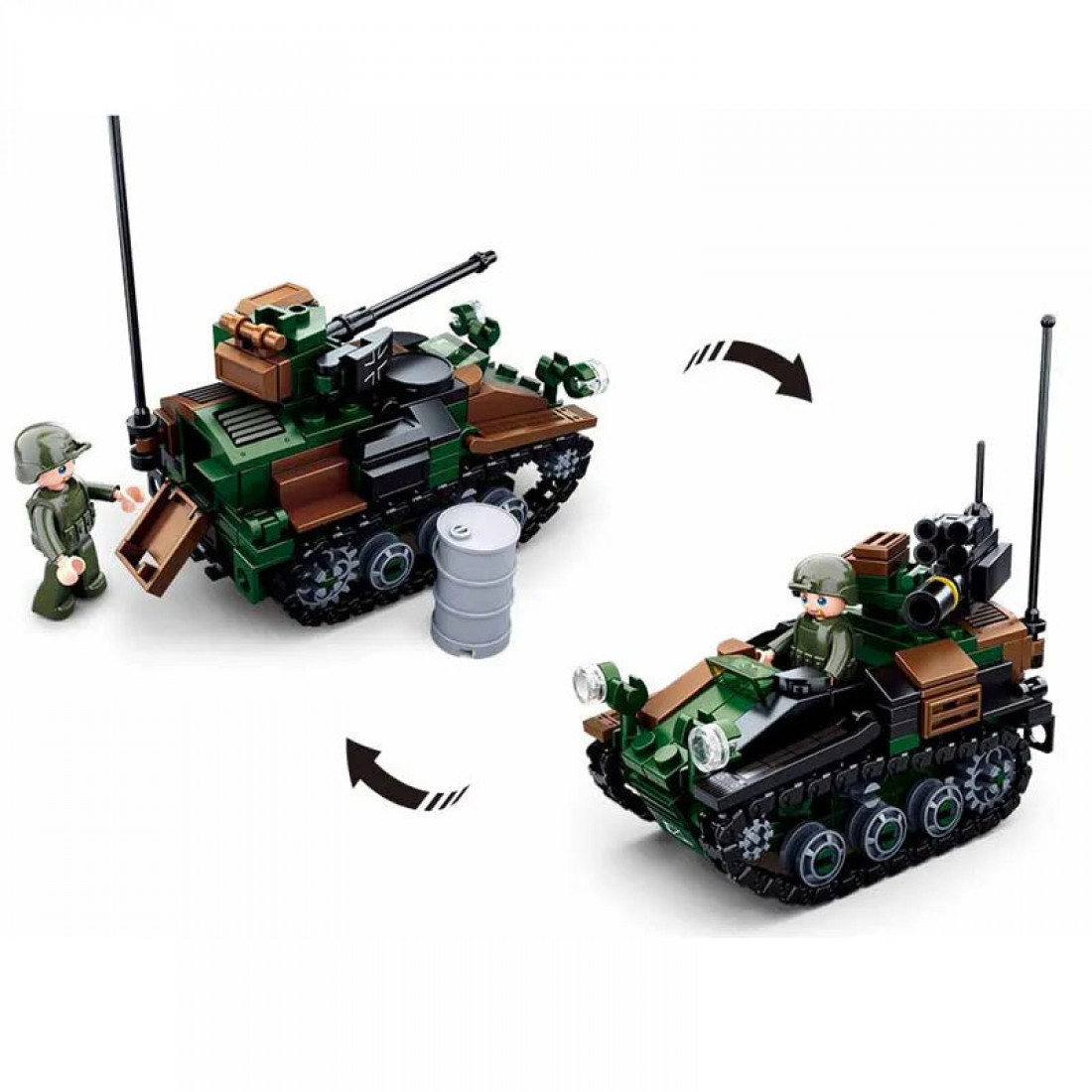 military ww2 german wiesel 1 airborne tank bricks toy - military-ww2 ...