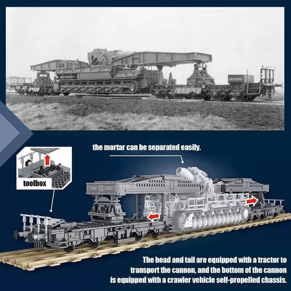 military ww2 karl heavy carronade mortar railway bricks toy - military ...