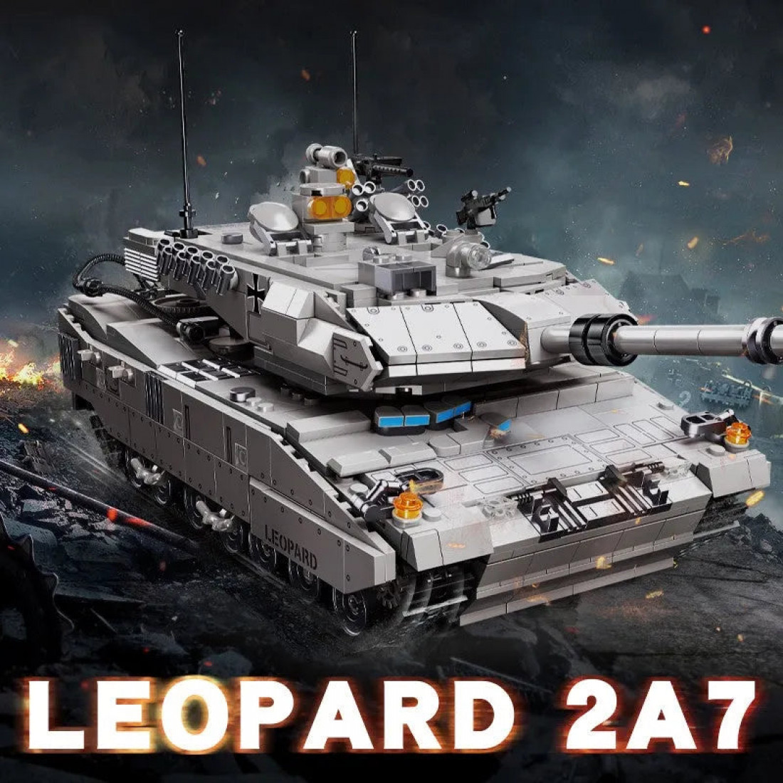 military ww2 leopard 2a7 main battle tank bricks toy - military-ww2 ...