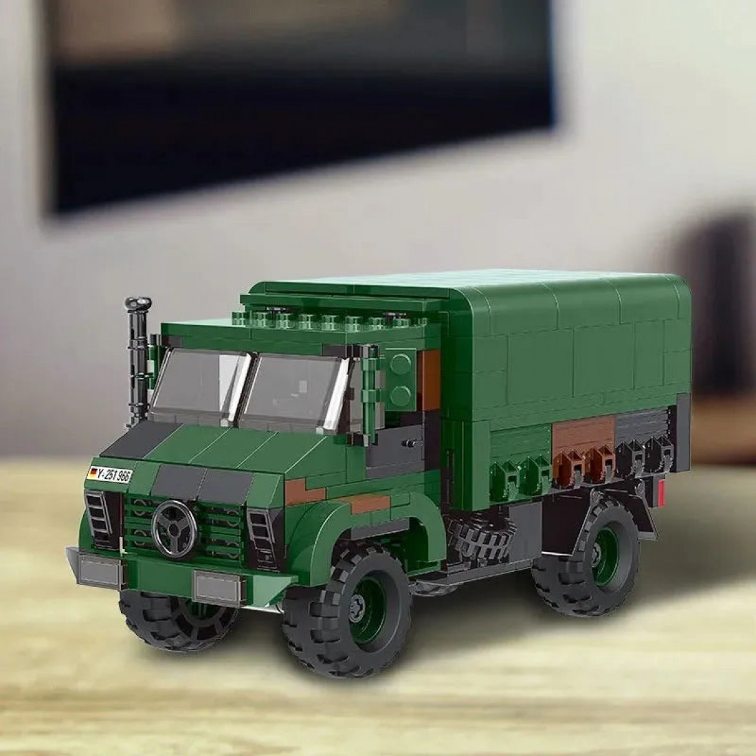 military ww2 moc unimog lkw 2t gl armored truck bricks toy - military ...
