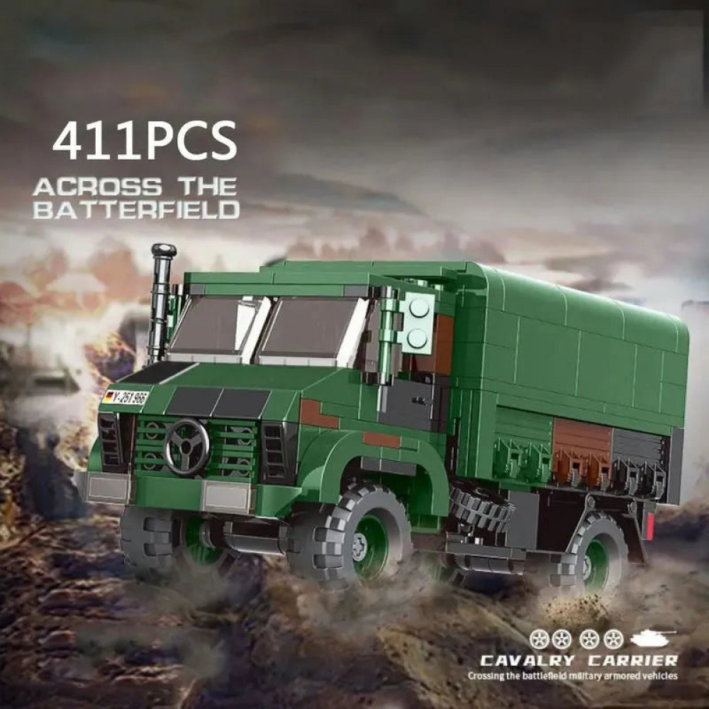 military ww2 moc unimog lkw 2t gl armored truck bricks toy - military ...