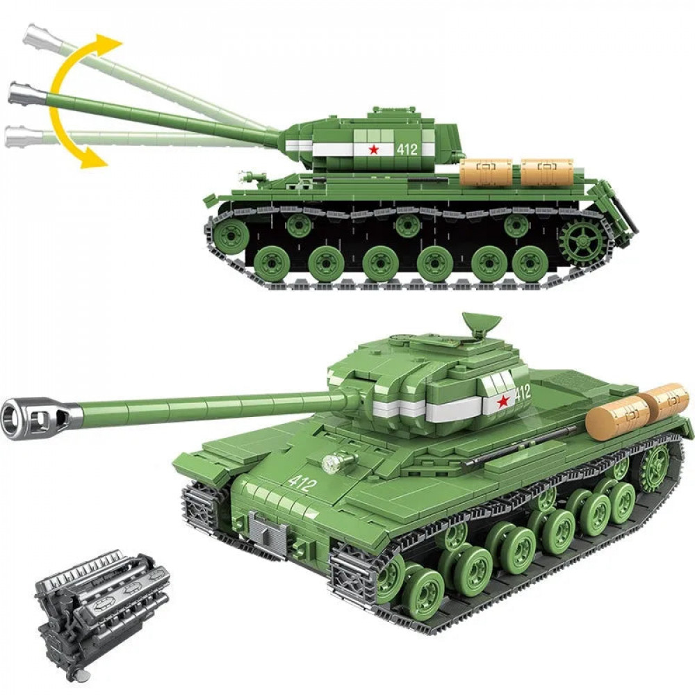 military ww2 soviet army is-2m heavy tank bricks toy - military-ww2 ...