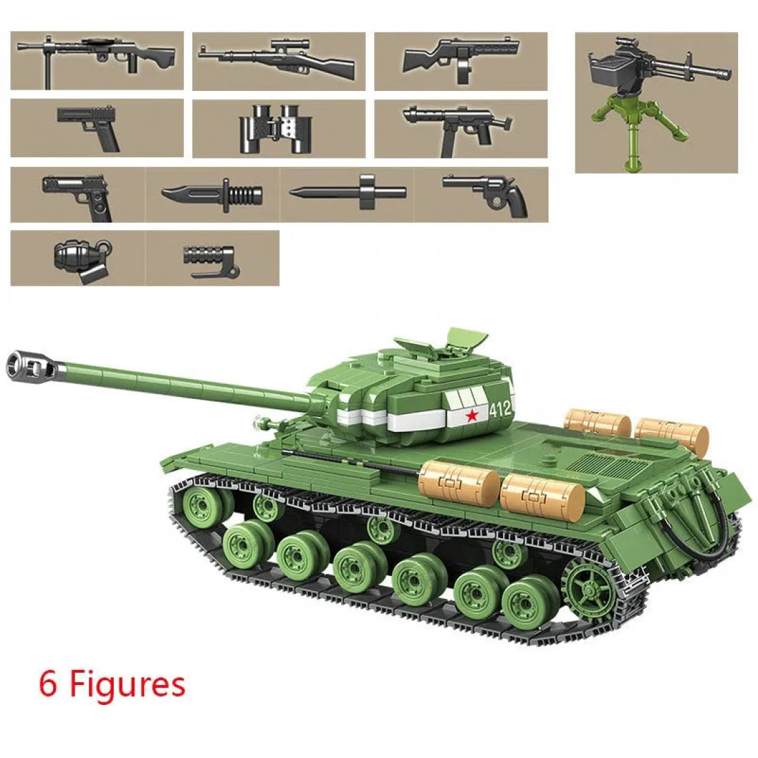 military ww2 soviet army is-2m heavy tank bricks toy - military-ww2 ...