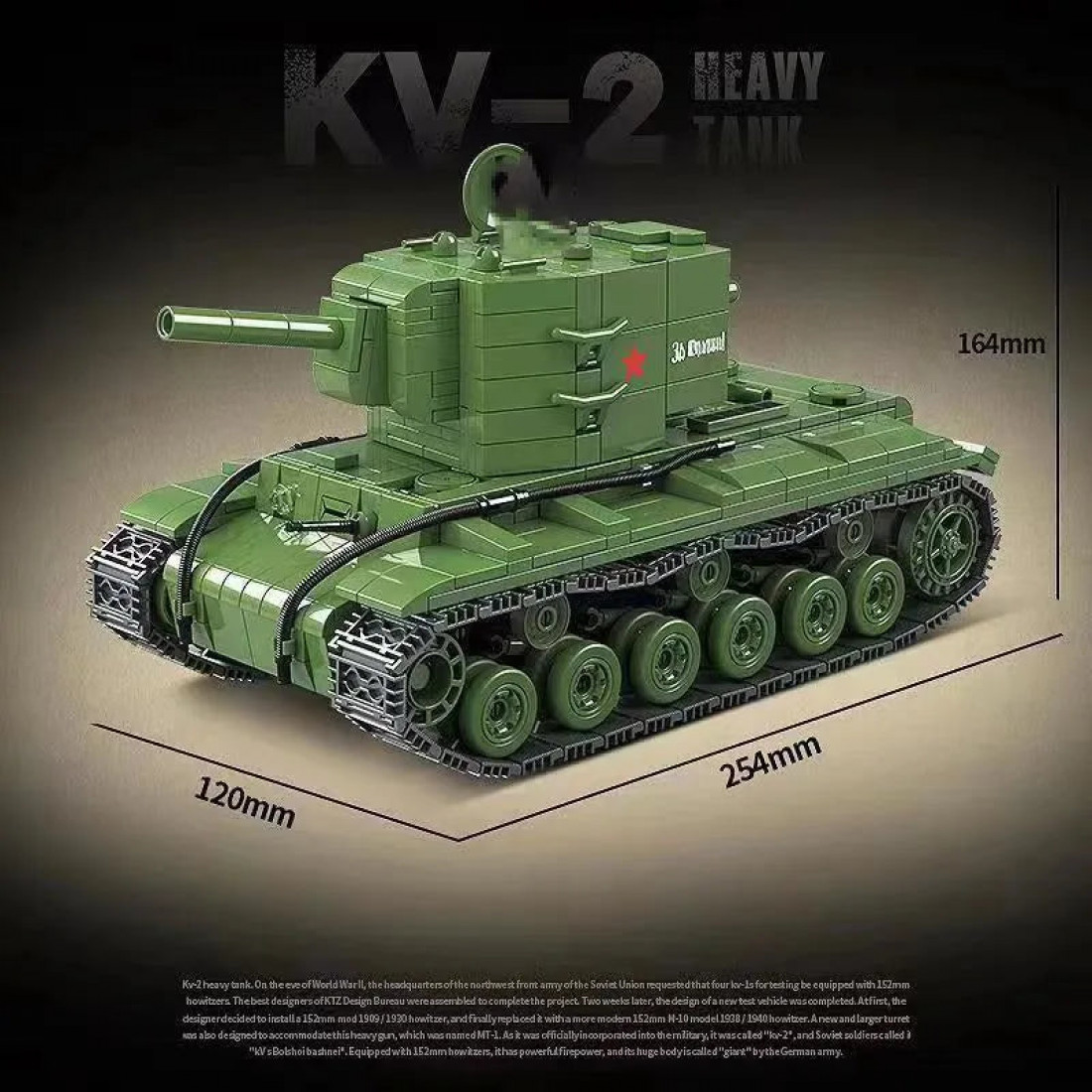 military ww2 soviet army kv-2 heavy tank bricks toy - military-ww2 ...