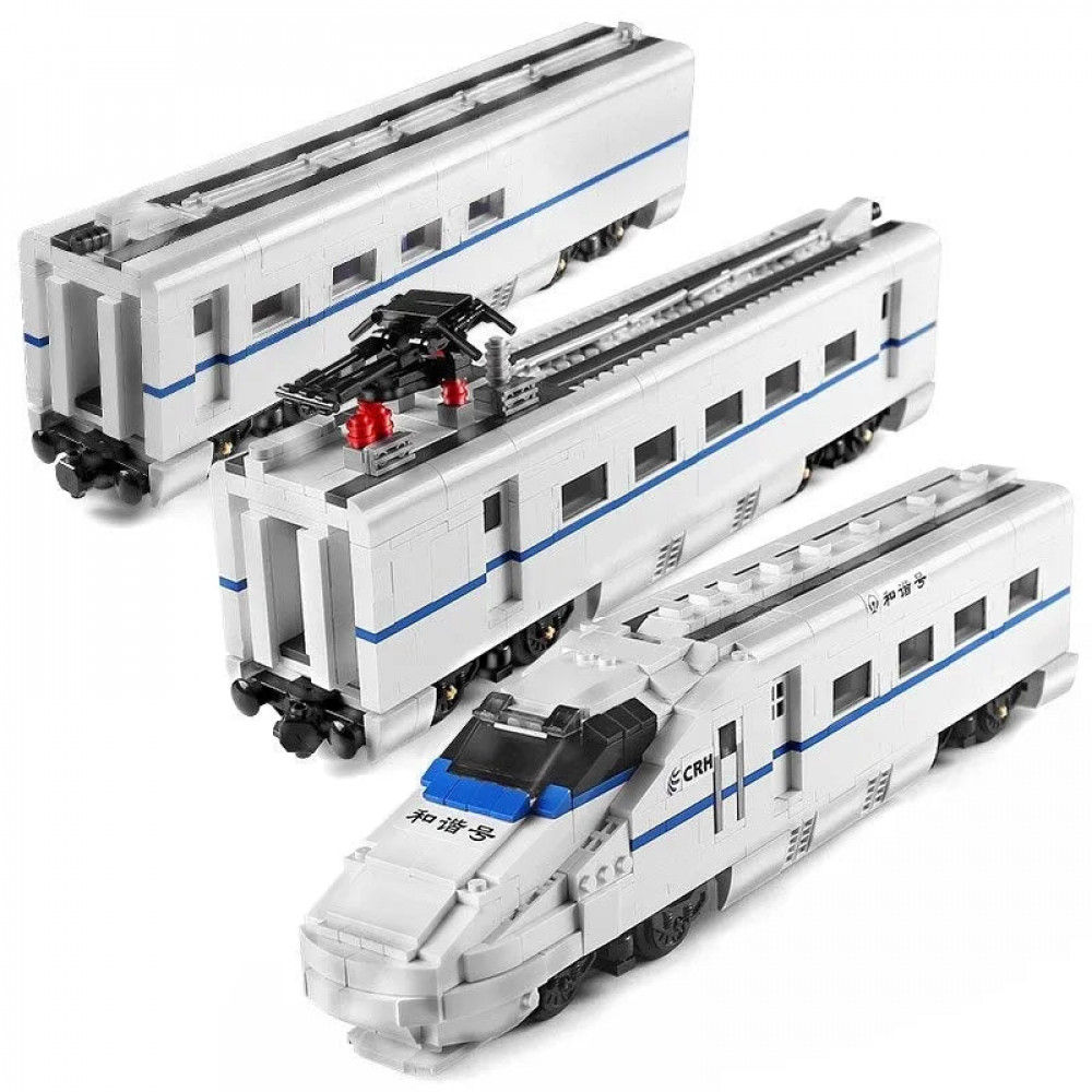 moc app motorized rc crh2 high-speed train bricks toy - moc-app ...