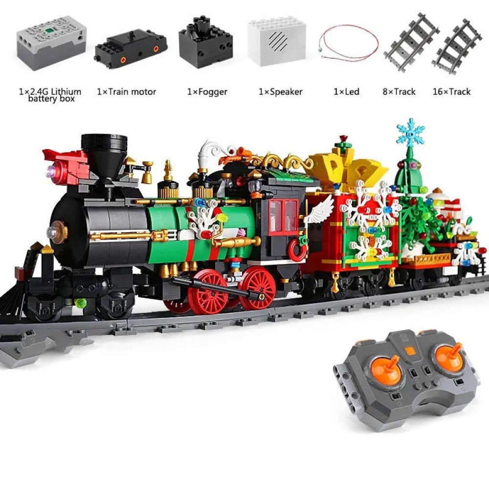 moc app motorized rc magic christmas train bricks toy - moc-app ...