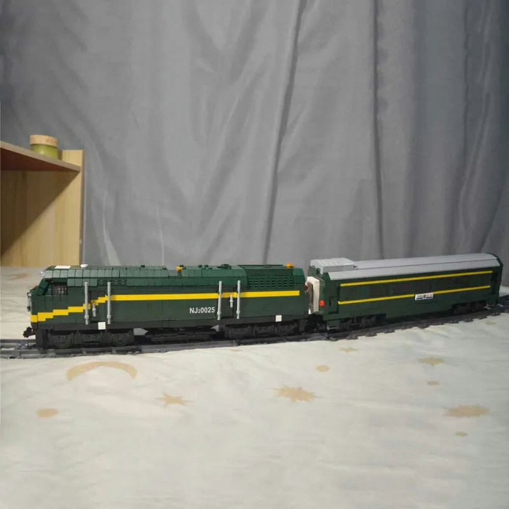 moc app motorized rc nj2 diesel locomotive train bricks toy - moc-app ...