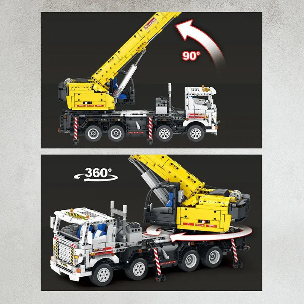 moc app rc motorized mobile crane truck bricks toy - moc-app-rc ...