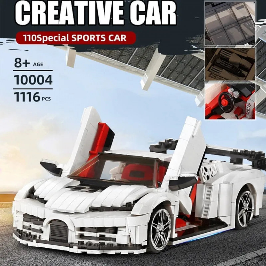 moc bugatti 110 special sport racing car bricks toys 10004 - moc ...
