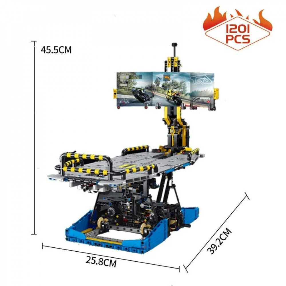 moc city motorcycle test bench display bricks kids toy - moc-city ...