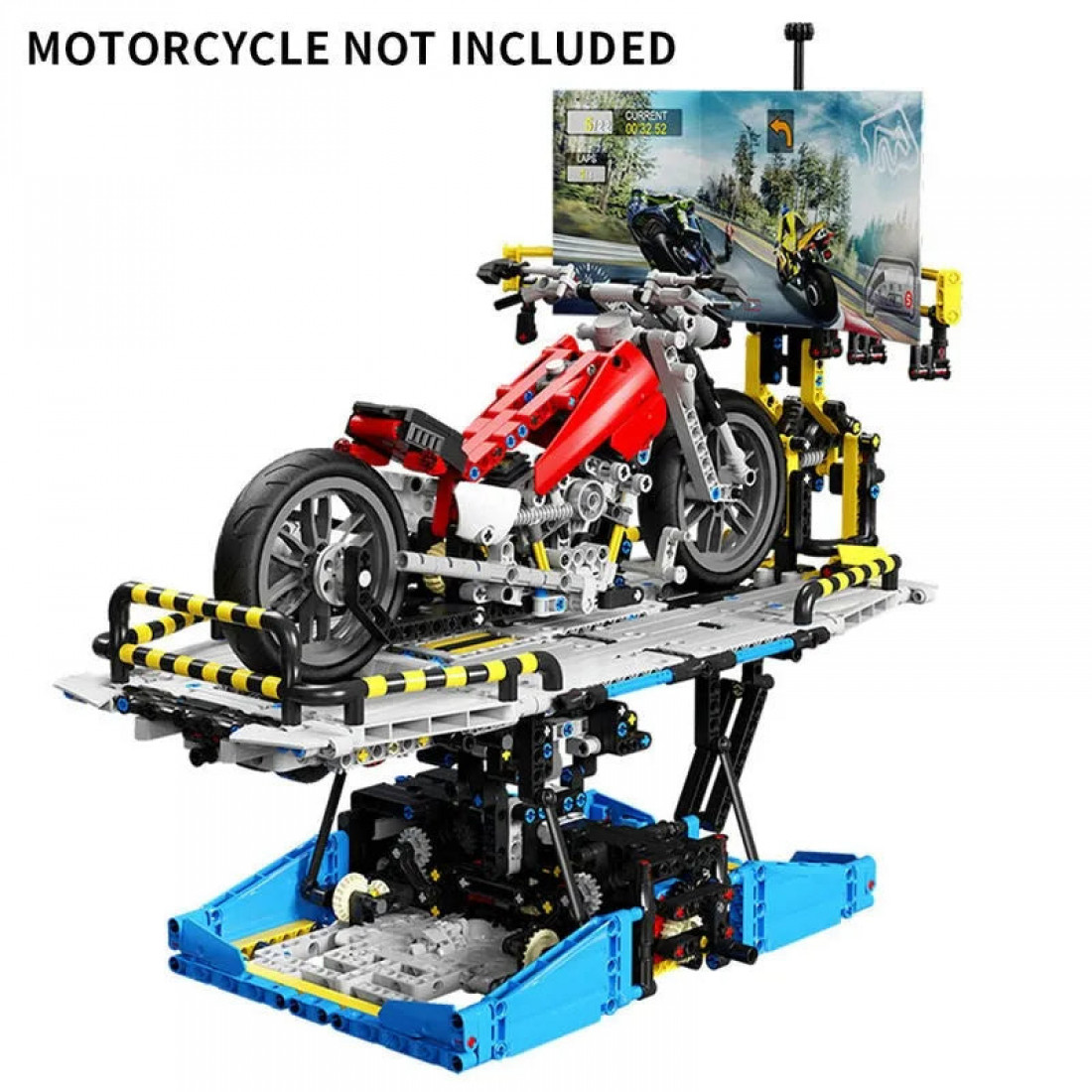 moc city motorcycle test bench display bricks kids toy - moc-city ...