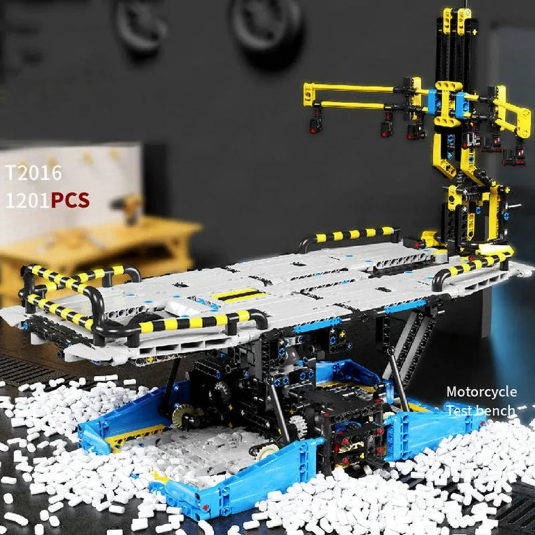 moc city motorcycle test bench power motor bricks toys - moc-city ...