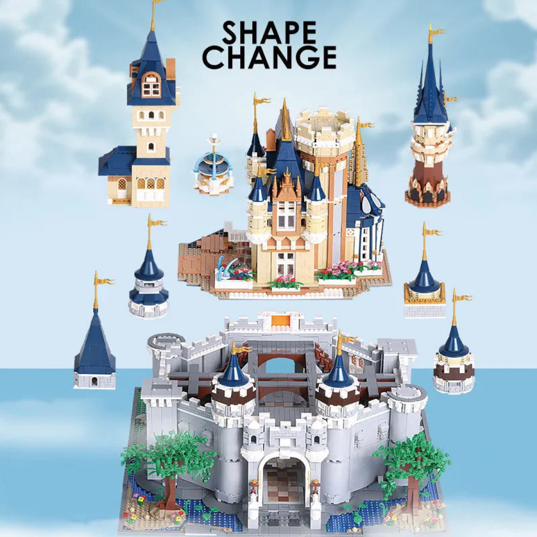 moc creative expert girl princess paradise castle bricks toy - moc ...
