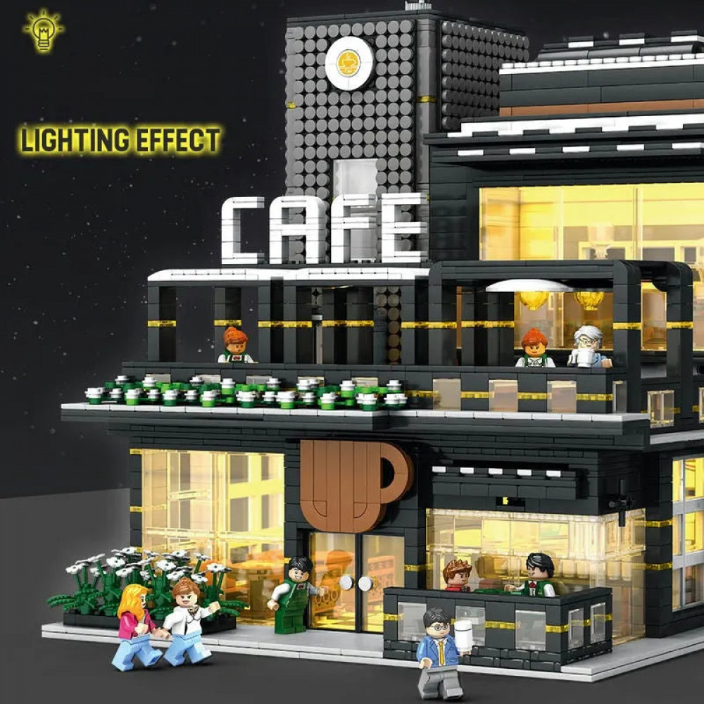 moc creator expert city corner coffee shop bricks toy - moc-creator ...