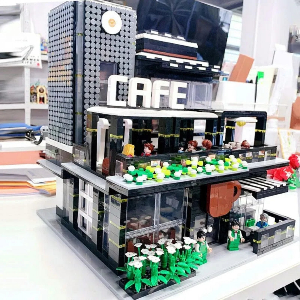 moc creator expert city corner coffee shop bricks toy - moc-creator ...