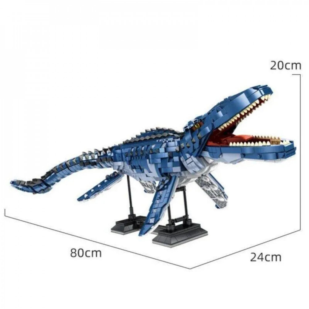 moc dinosaur world deep sea mosasaurus bricks toys 611005 - moc ...