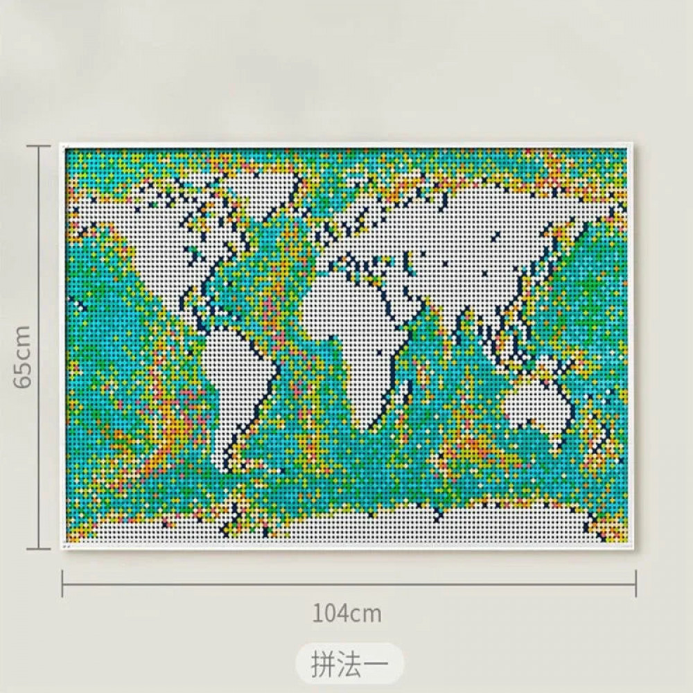 moc expert world map large globe bricks toys 99007 - moc-expert-world ...