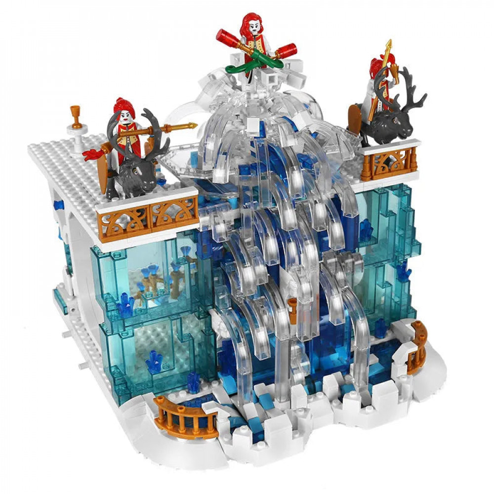 moc girl creative expert princess crystal falls castle bricks toy - moc ...