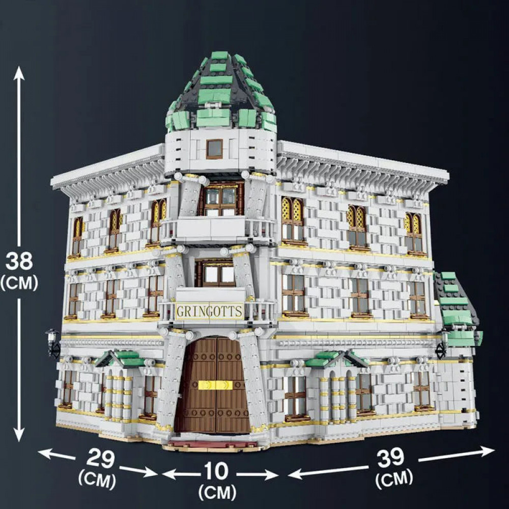 moc harry potter diagon alley magic bank bricks toys - moc-harry-potter ...