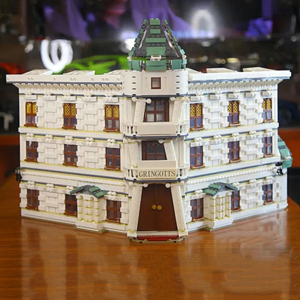 moc harry potter diagon alley magic bank bricks toys - moc-harry-potter ...