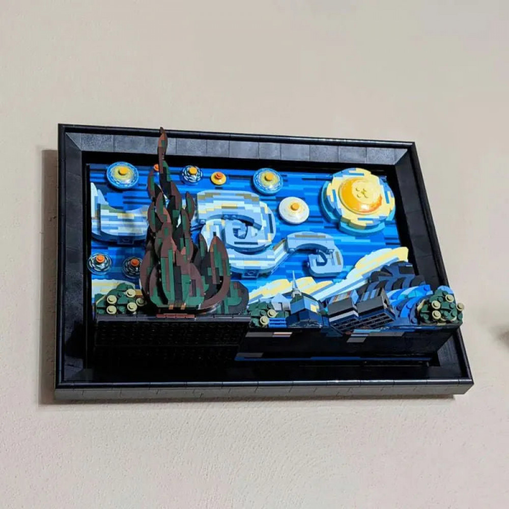 moc ideas creator the starry night paint frame bricks toys - moc-ideas ...