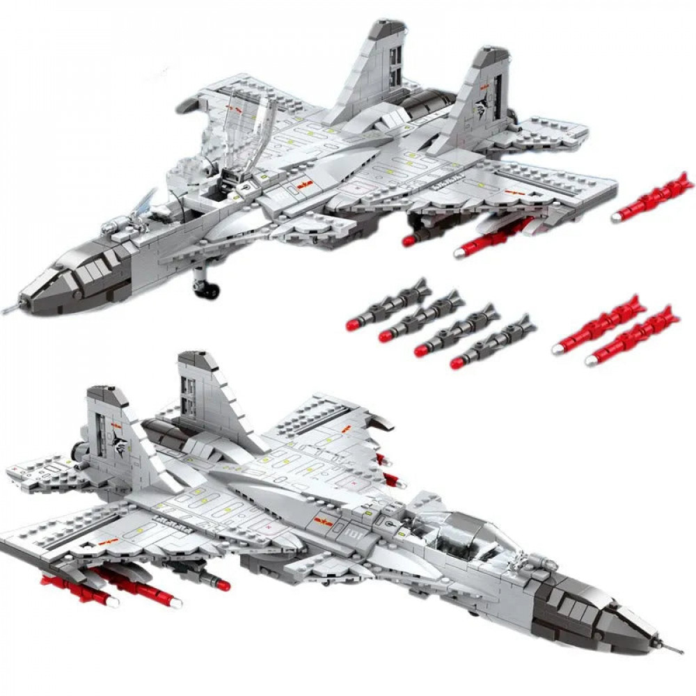 moc military aircraft j-15 fighter jet bricks toy - moc-military ...