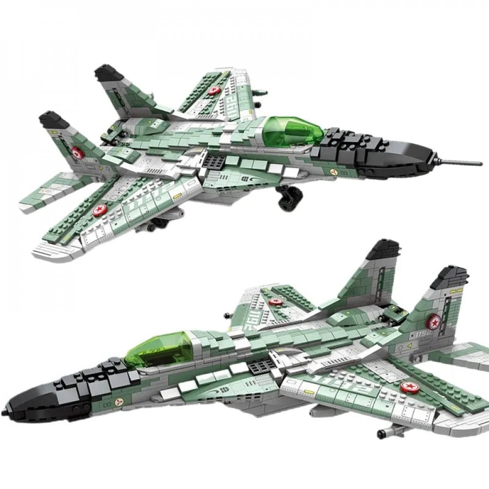 moc military aircraft mig 29 fighter jet plane bricks toy - moc ...