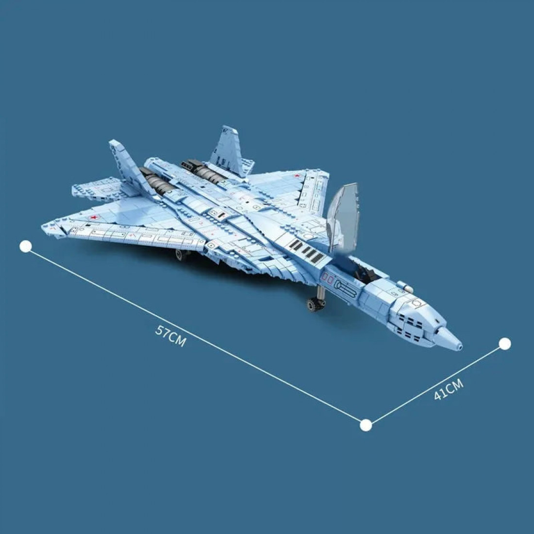 moc military aircraft su-57 heavy fighter jet bricks toy - moc-military ...