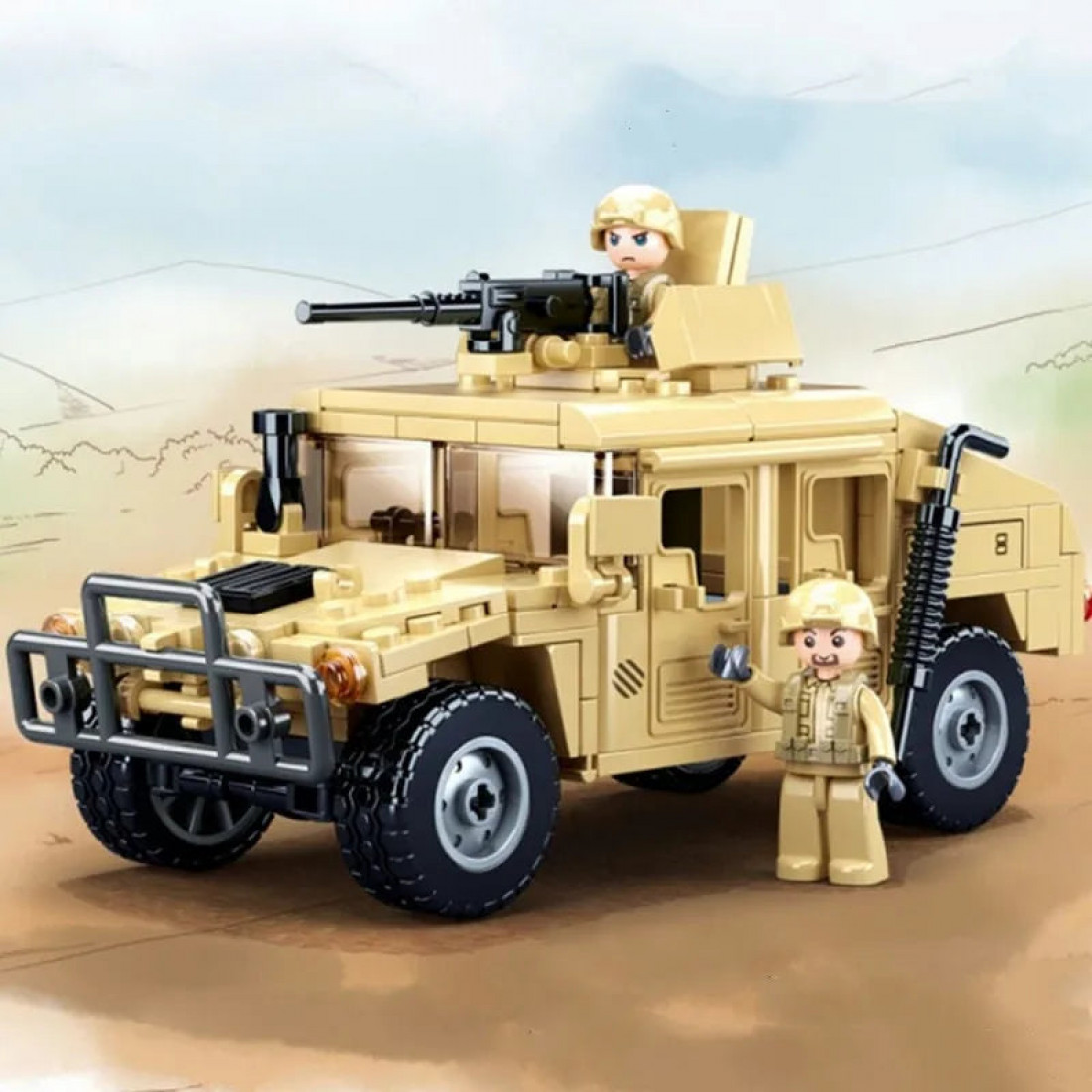 moc military armored humvee h1 off-road car bricks toy - moc-military ...