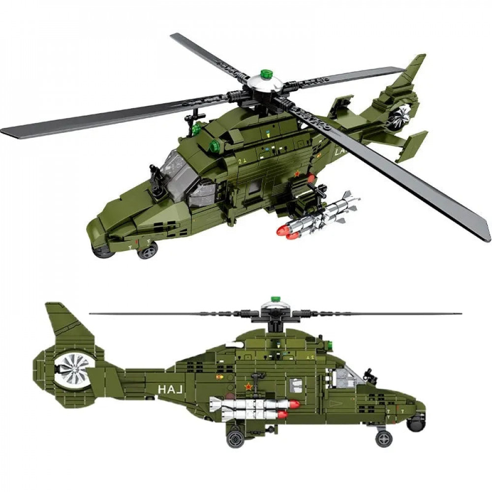 moc military light armed helicopter mecha robots bricks toys - moc ...